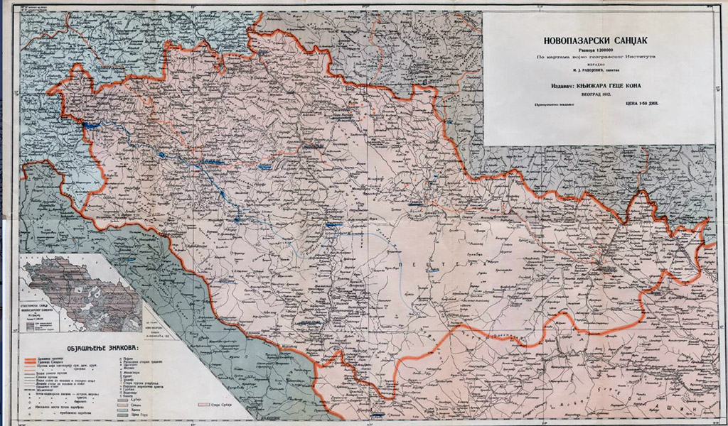 Zaboravljena mapa jednog naroda: Karta Novopazarskog sandžaka iz 1912 ...
